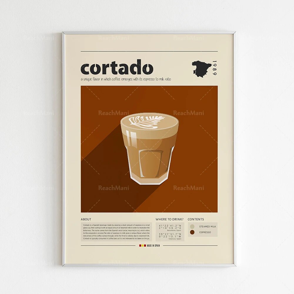 Печать на холсте "Cortado" 40x60см, цвет 4