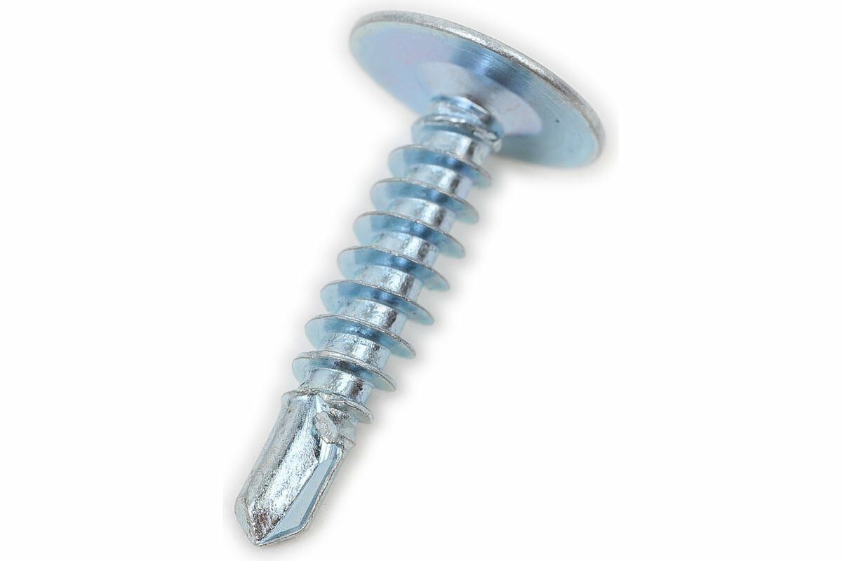 STEELREX саморез полусферической головкой с прессшайбой и сверлом, цинк, 4,2x19 мм, 300 шт