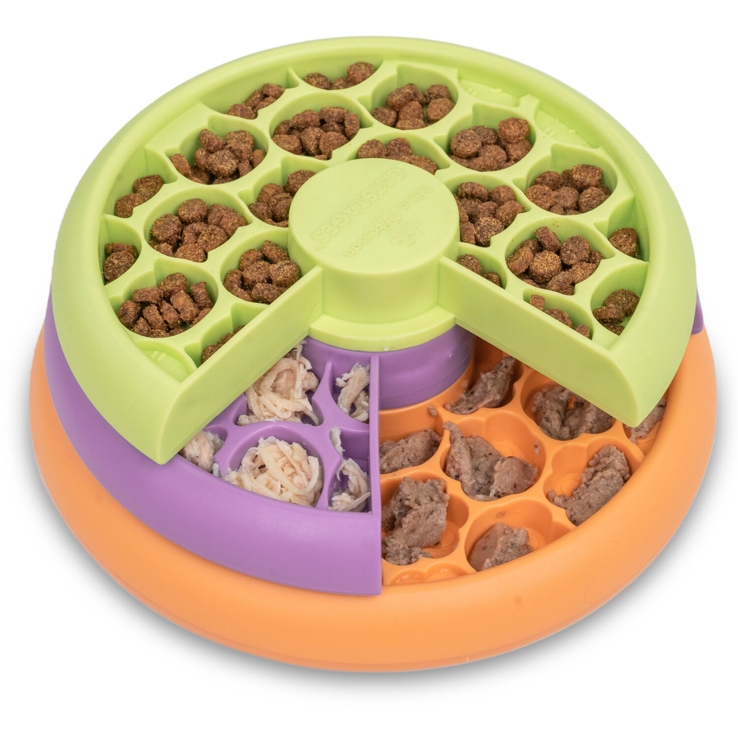 Игра-головоломка Nina Ottosson Lickin'Layers для кошек и котят 2 уровень сложности (средний) для медленного поедания корма VLT-NIN710909