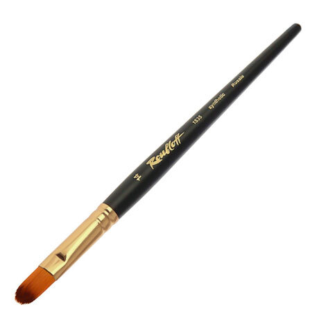 Roubloff Кисть имит. колонка овальная, короткая ручка "1S35" №14 для масла, акрила, гуаши, темперы