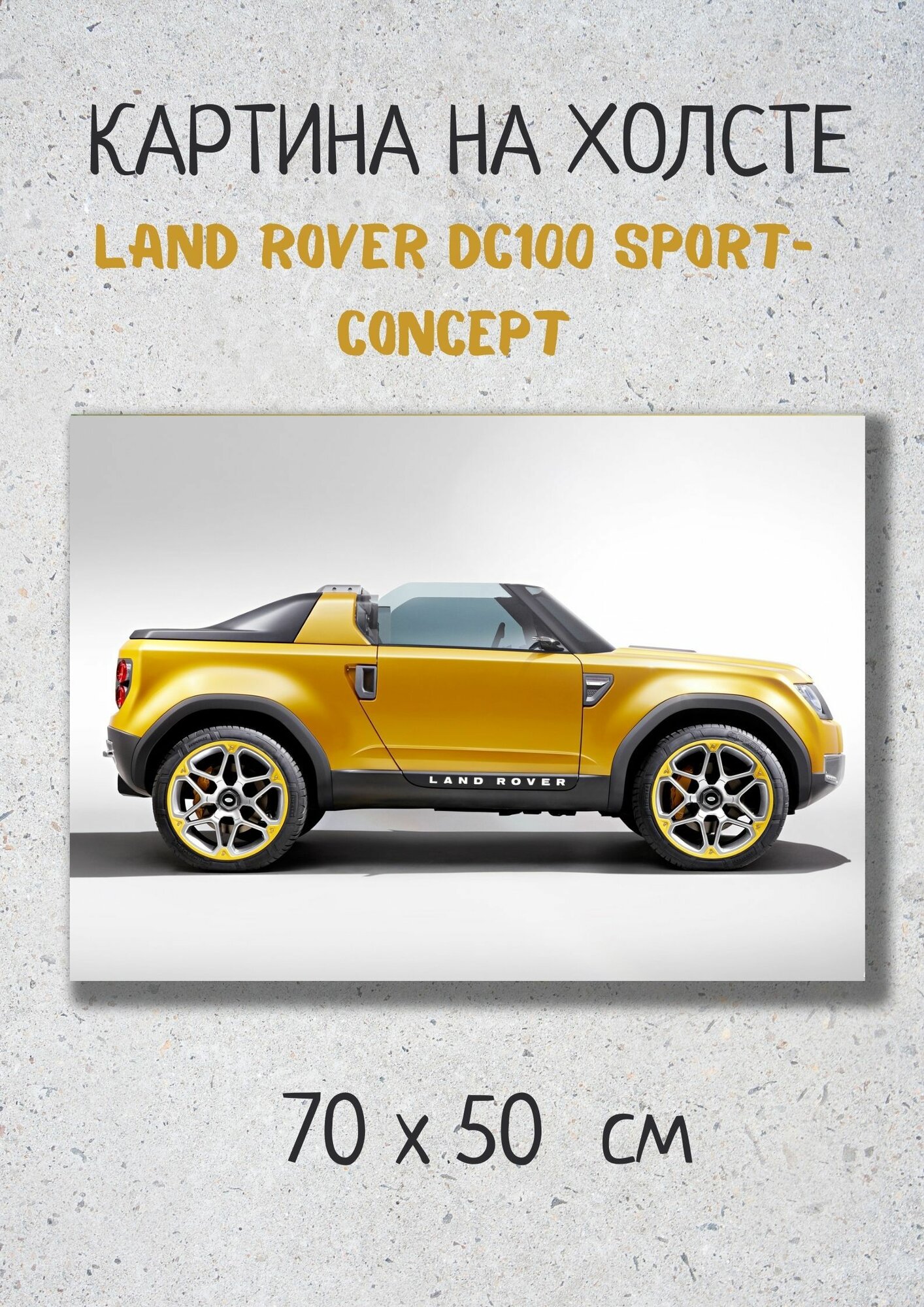 ФотоКартина с автомобилем сбоку интерьерная "Land Rover DC100 Sport Concept"
