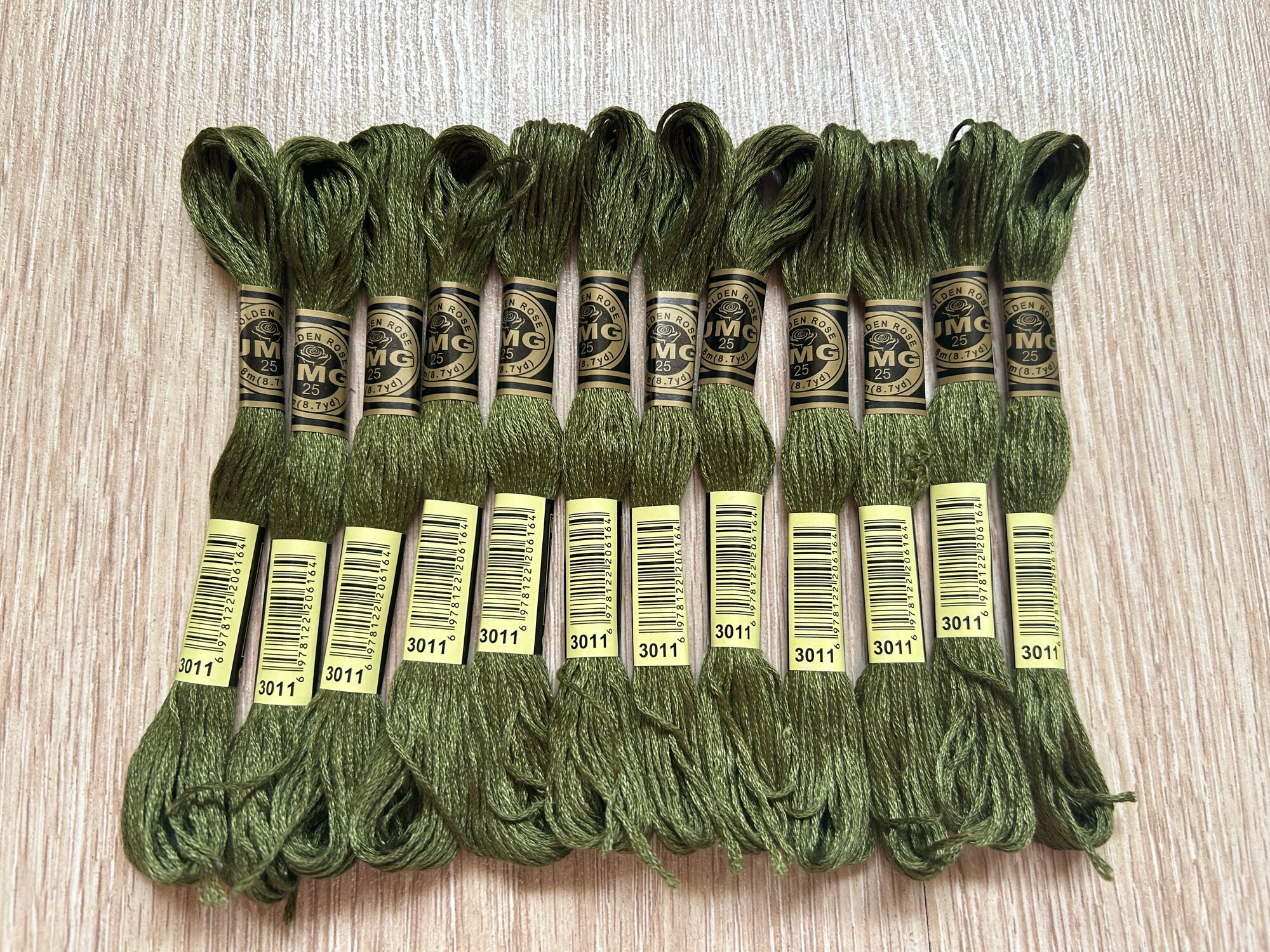 Нитки для вышивания JMC мулине (150-3866) 100% полиэфир 12 штук x 8 м