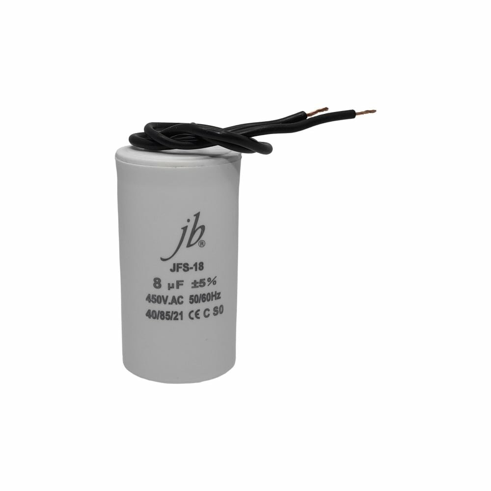 Конденсатор пусковой JB Capacitors 8мкФ, 450В, 35x60, JFS-18 (CBB60-K) (гибкие выводы), JFS18A6805J000000B-227
