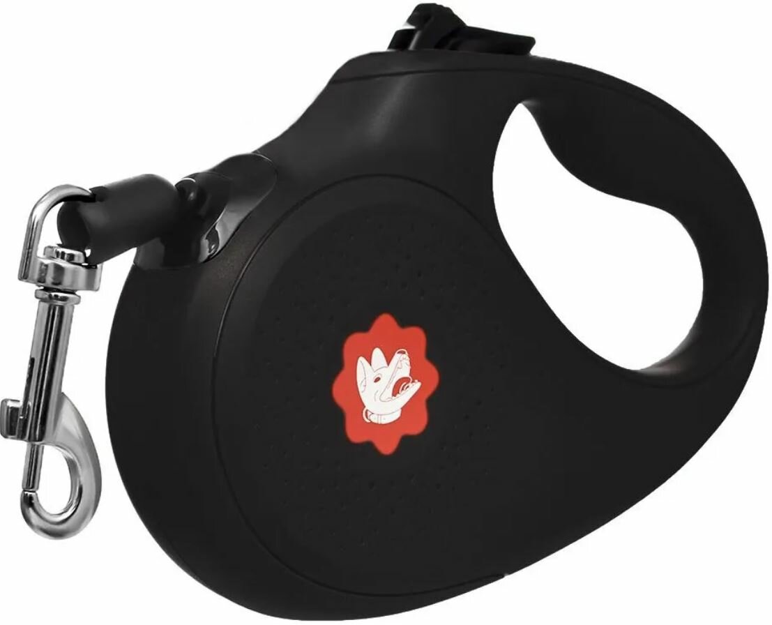 TAPPI Рулетка-трос "Анкуан" для собак до 20кг, 5м, чёрная