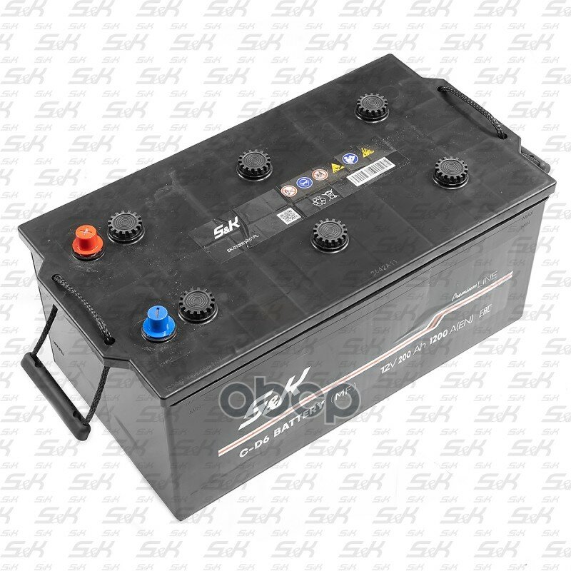 "Premium Line" Аккумуляторная Батарея Mf [12V 200Ah 1200A B03] S&K арт. SK-0100012-01PL