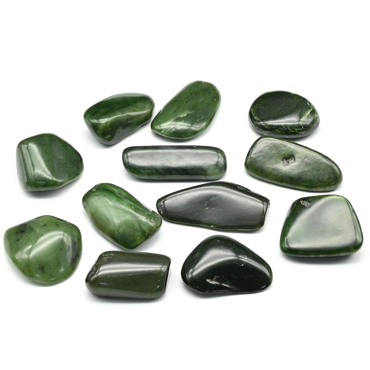 Минерал нефрит галька 72*38*14мм, 70-79г. .