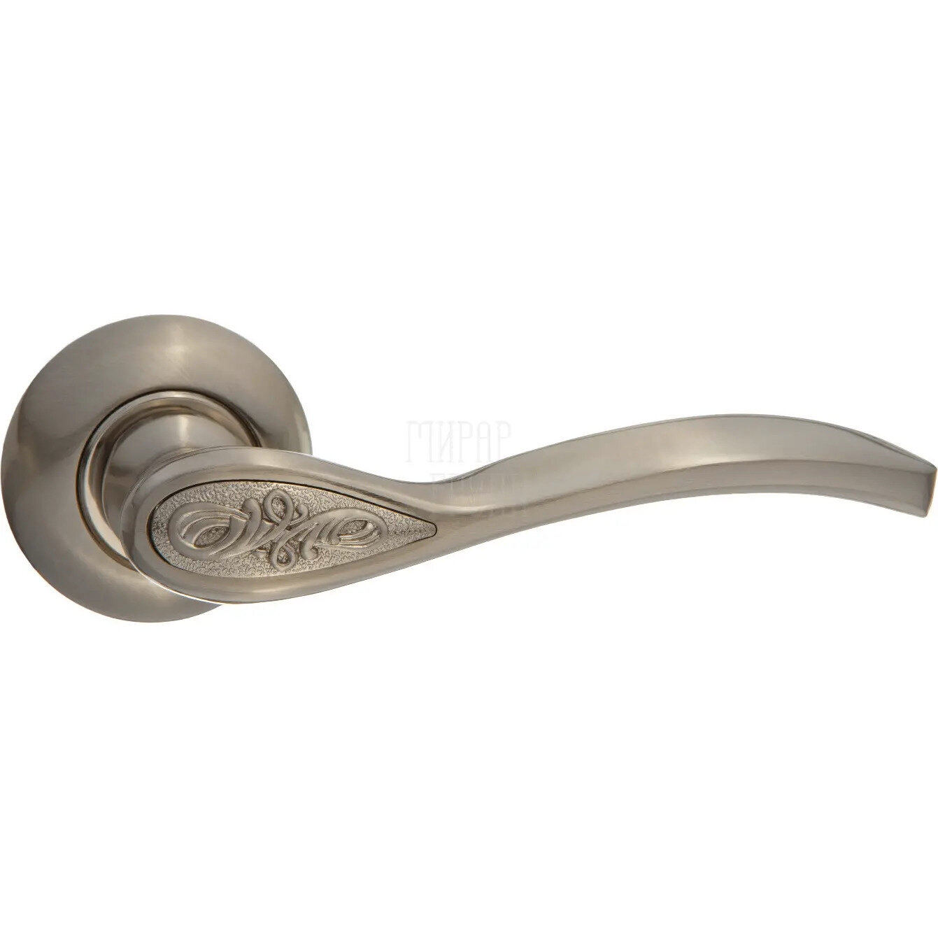 Дверные ручки Puerto (Пуэрто) INAL 516-08 на круглой розетке матовый никель