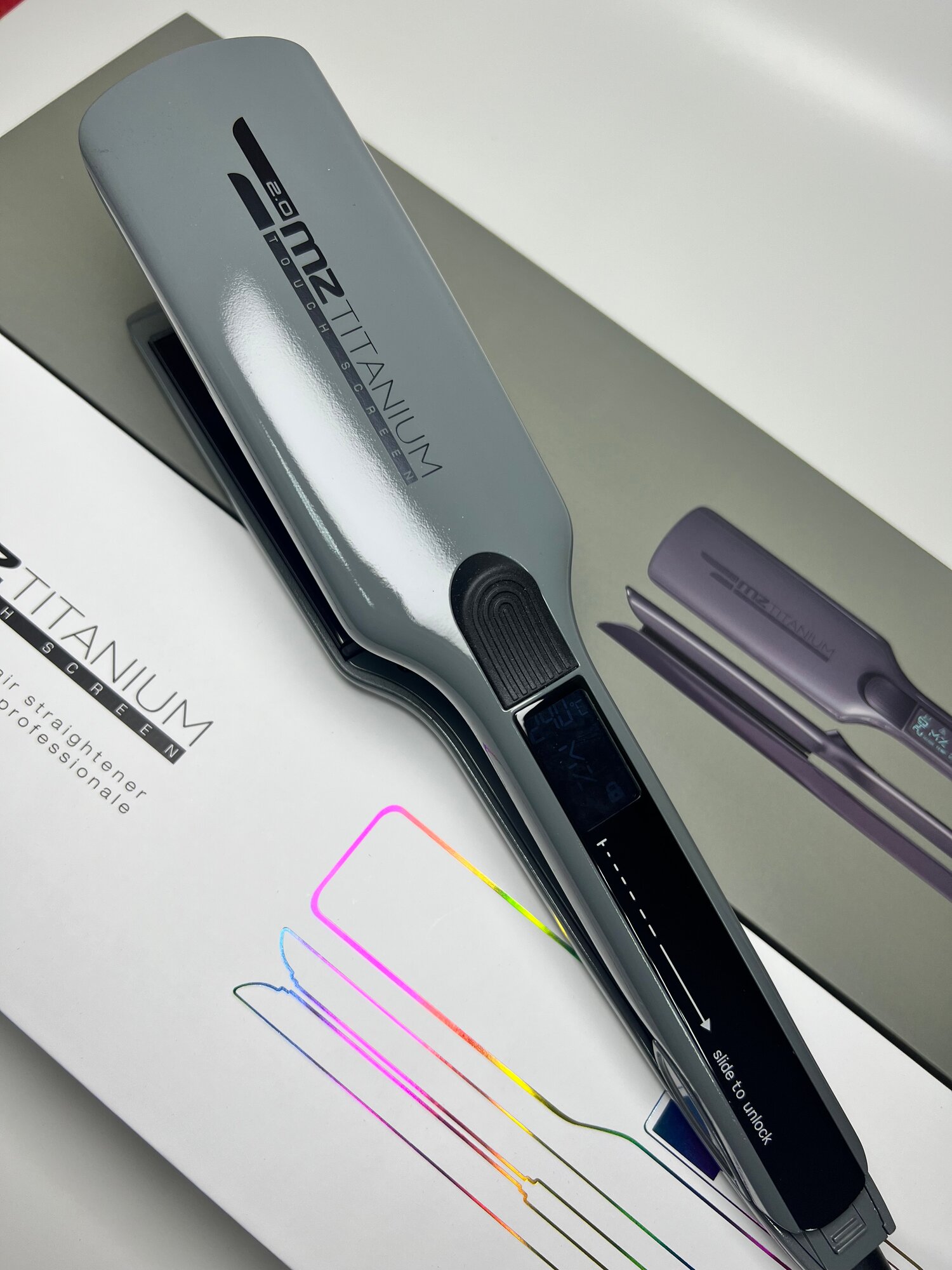 Утюжок MZ Titanium 2.0 титановые плавающие пластины, космос глянец