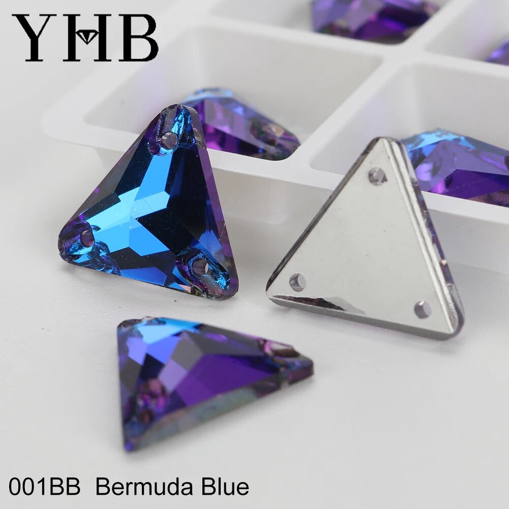 Стразы YHB Bermuda Blue, 16 мм, фиолетовый, 18 шт