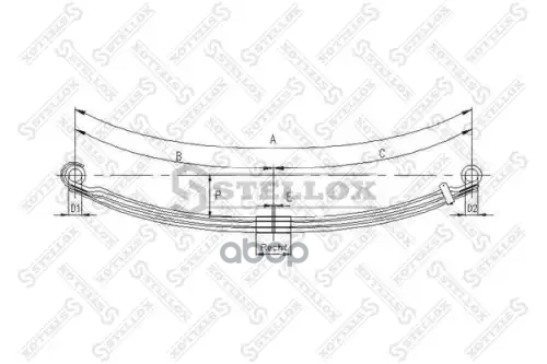 Рессора 3-ех лист. ! передн. 1/25+2/26х90х89 950+950 S20 Iveco Stralis EuroTrakker Stellox арт. 8455693SX
