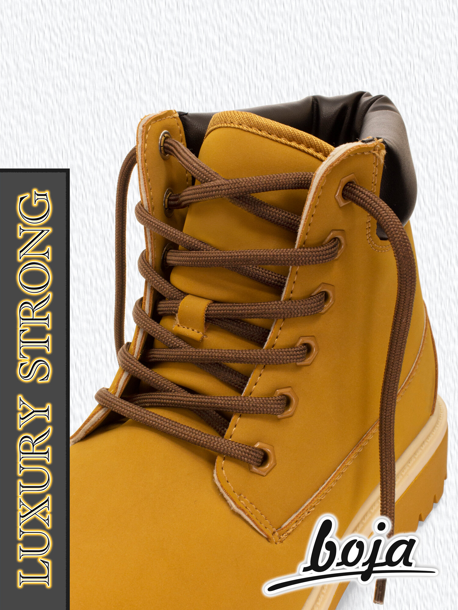 Шнурки для обуви BOJA (LUX), круглые, темно-коричневые, 120 см, для кроссовок; ботинок; кед; бутсов