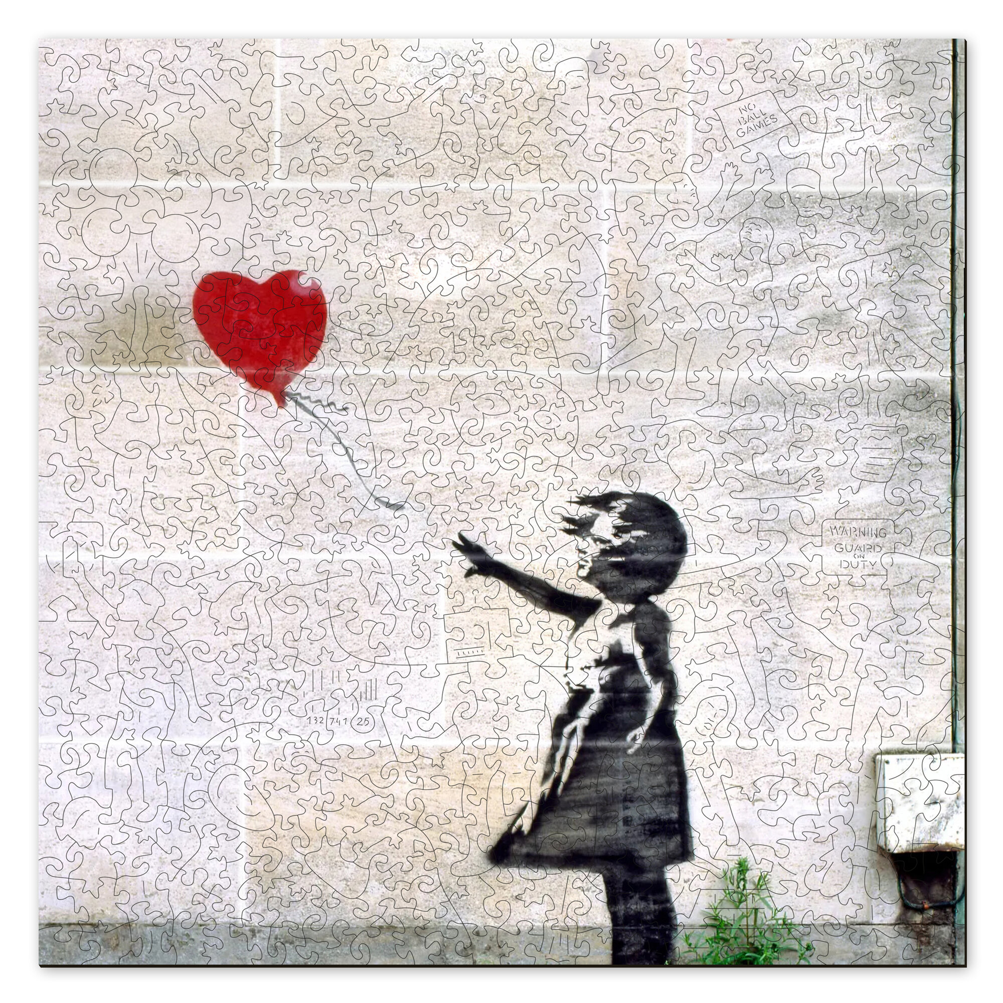 Деревянные пазлы для детей и взрослых/Девочка с шаром. Бэнкси/подарочный набор/головоломка