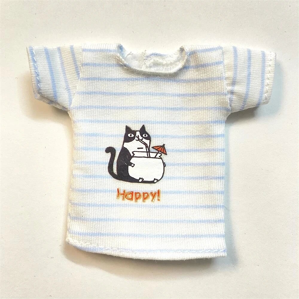 Футболка для кукол FJ&LUK HOUSE розового/черного/красного/белого цвета style15