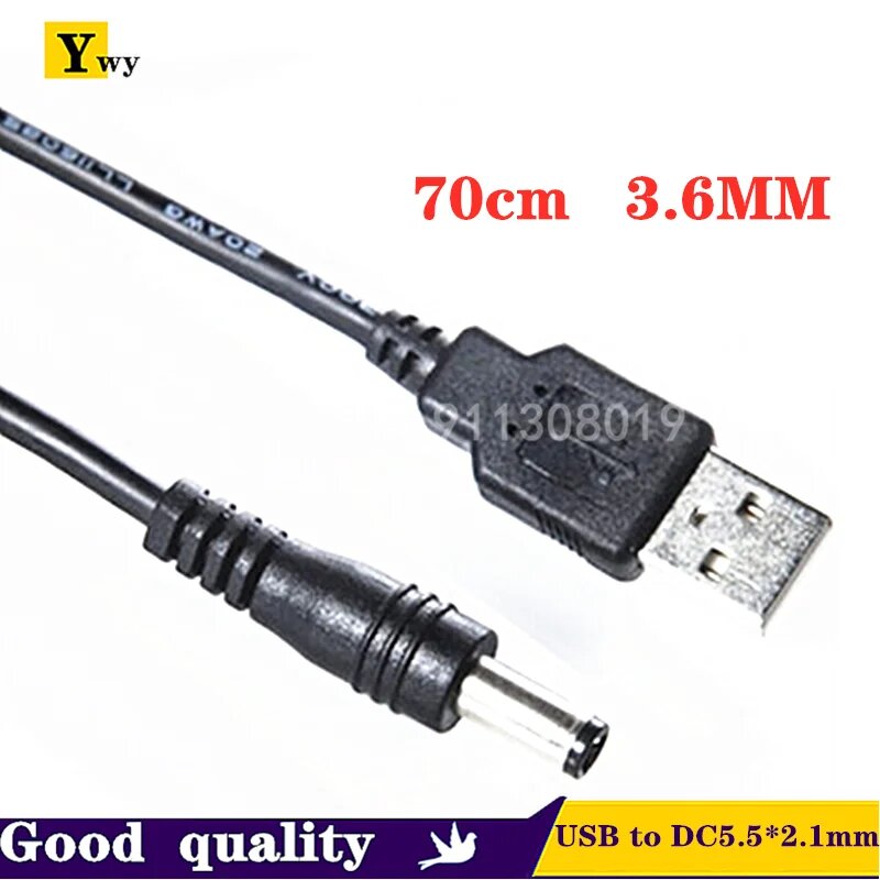 USB-кабель для адаптера DC5, 5*2,1 мм 5 В шнур питания DC5.5 шнур питания маршрутизатор USB-кабель для зарядки
