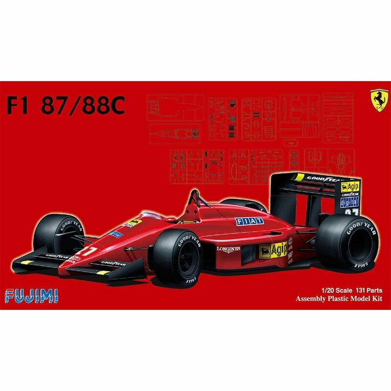 Сборная модель Машинка Fujimi-09198F 1/20 Ferrari F1 87/88C racing car model kit