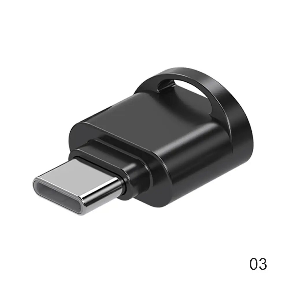 Черный OTG адаптер Type-C Micro SD кардридер USB 3.1