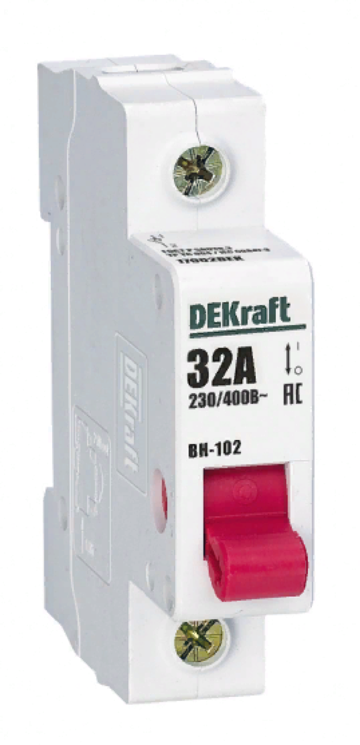Выключатель нагрузки DEKraft / ДеКрафт ВН-102 1P 32A, 17002DEK / разъединитель