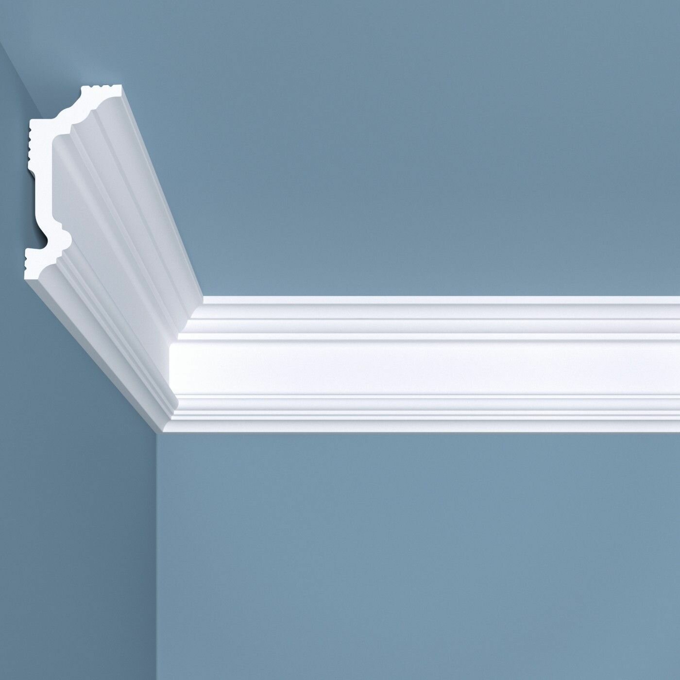Плинтус потолочный (карниз) Bello Deco К5 Полистирол, размер 2000*70*35 мм потолочная галтель 1шт 2 метра