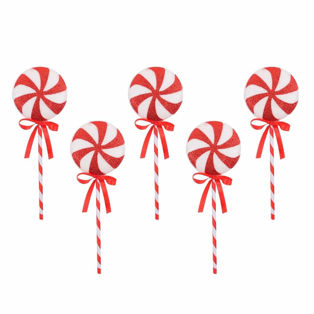 Цветные рождественские леденцы для украшения елки