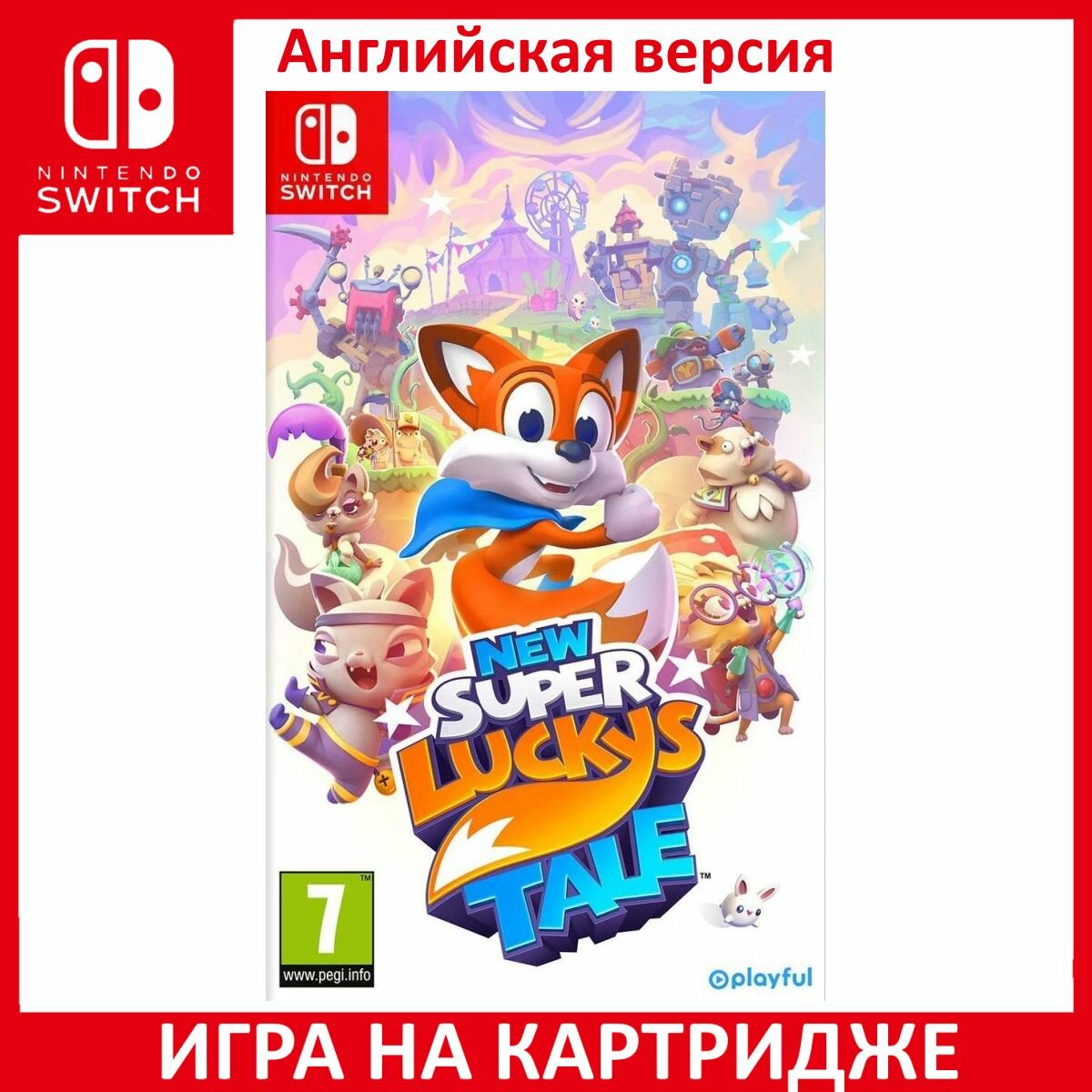 Игра New Super Luckys Tale Switch Картридж на Nintendo Switch Английская версия
