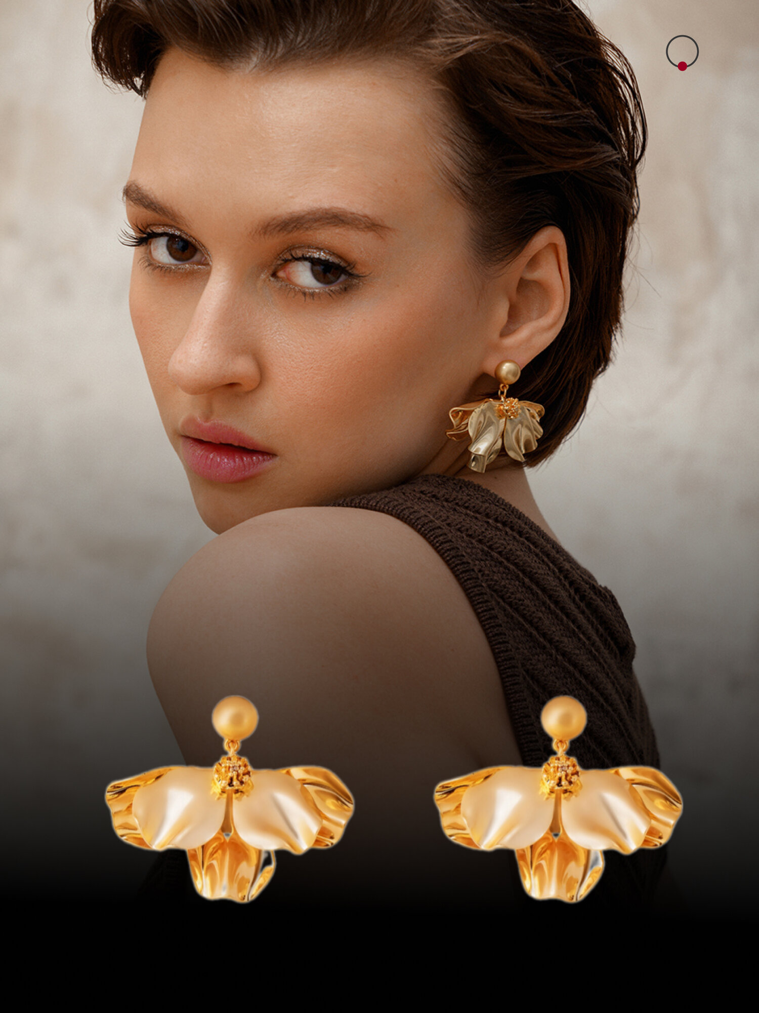 Серьги пусеты, с подвесками