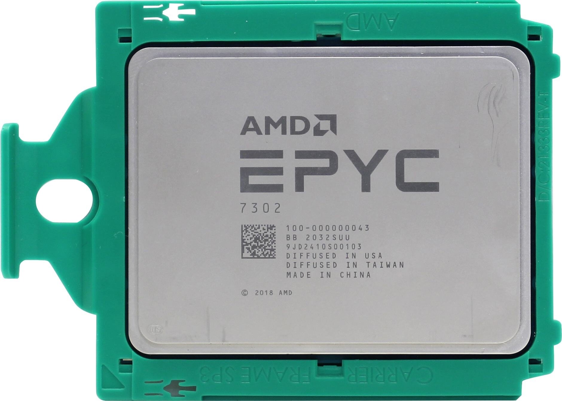 Процессор AMD CPU EPYC 7002 Series 16C/32T Model 7302 (3/3.3GHz Max Boost,128MB, 155W, SP3) Tray
