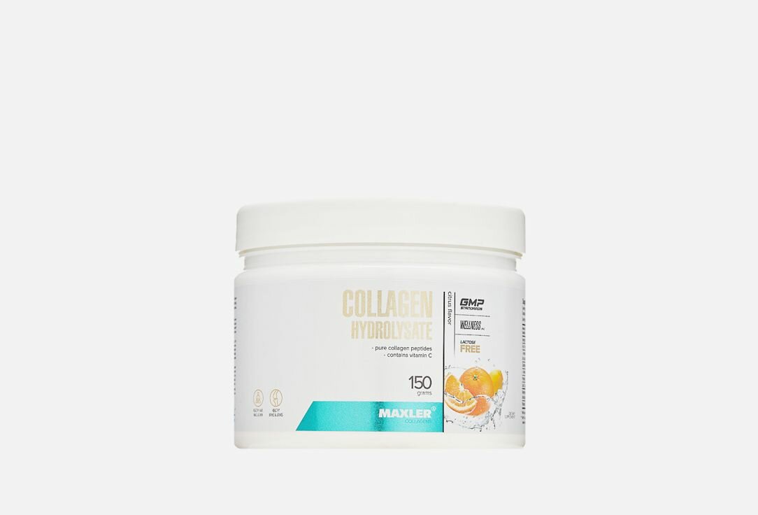 БАД для Поддержки опорно-двигательного аппарата MAXLER Collagen Hydrolysate, Цитрус 150 г