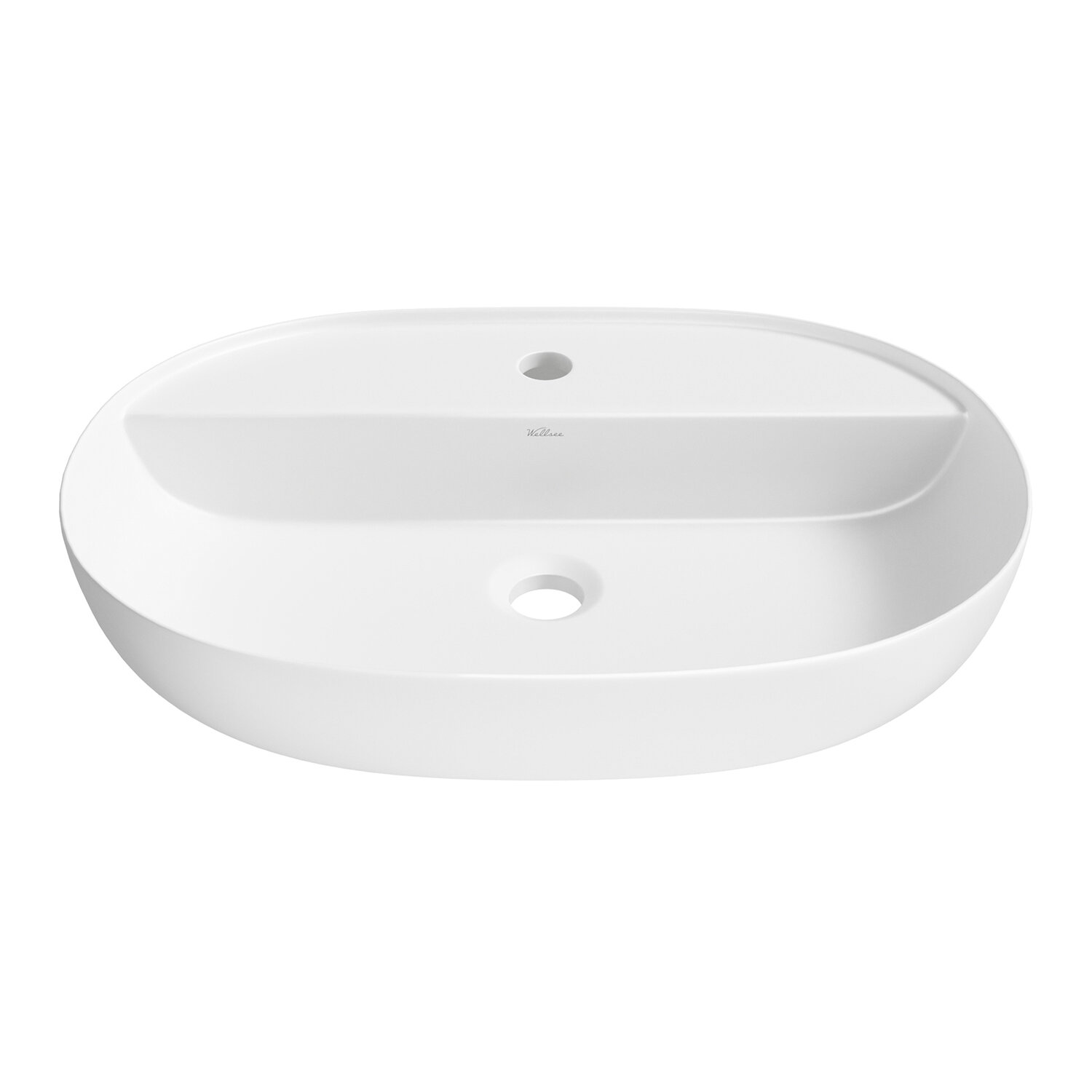 Накладная раковина в ванную комнату Wellsee Chic Riviera 326819000: овальная раковина, ширина умывальника 60 см, цвет матовый белый