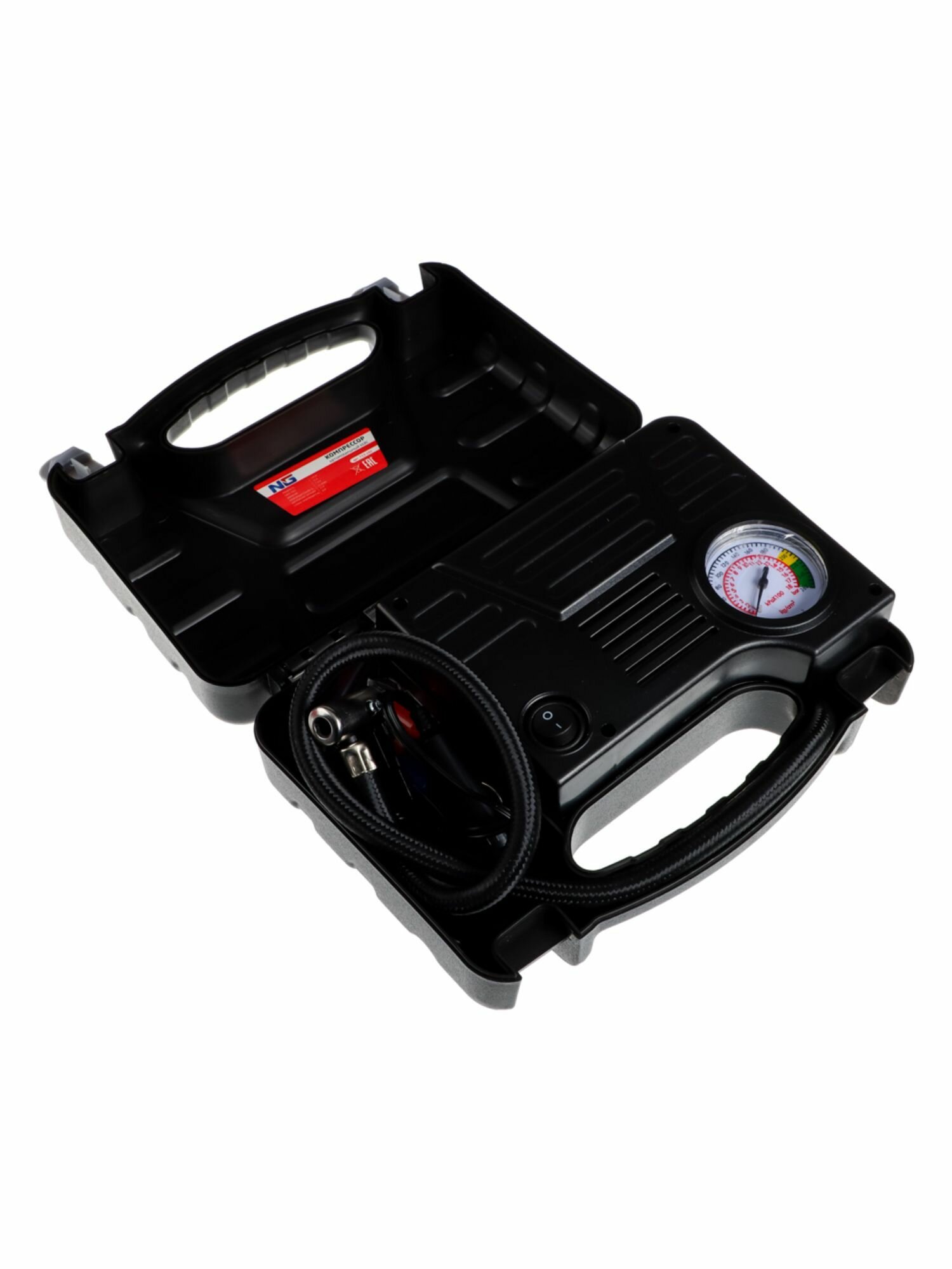 Компрессор автомобильный Кейс, 120Вт, 12л/мин, провод 2,8м + переходники NEW GALAXY