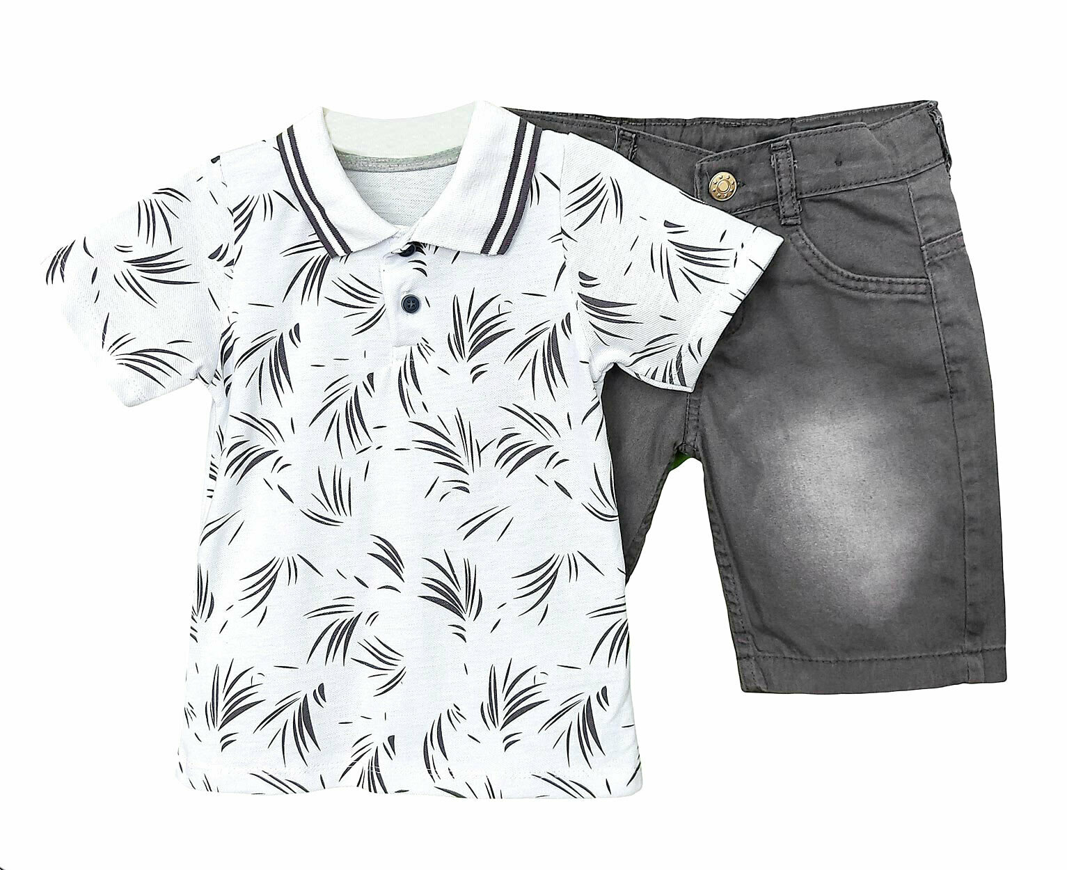 Комплект одежды поло и джинсовые шорты