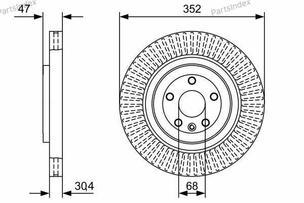 Диск тормозной, BOSCH 0986479W53