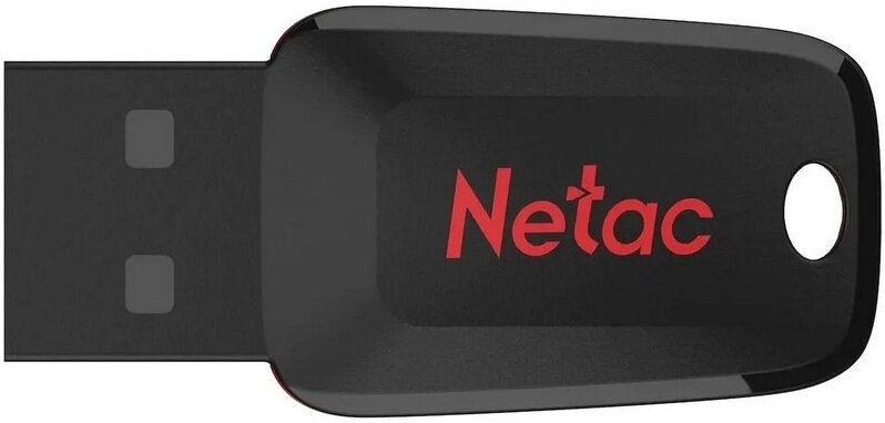 Флешка USB NETAC U197 4ГБ, USB2.0, черный и красный [nt03u197n-004g-20bk]
