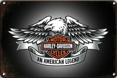 Harley Davidson, табличка металлическая, постер на стену табличка металлическая, постер на стену30x20cm