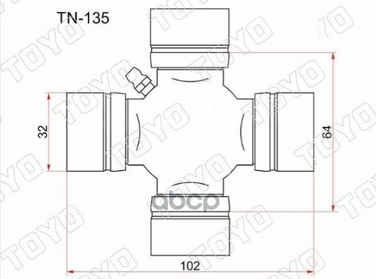 Крестовина карданного вала NISSAN ATLAS/CONDOR 81-95/PATROL/SAFARI 87-07 TOYO арт. TN-135