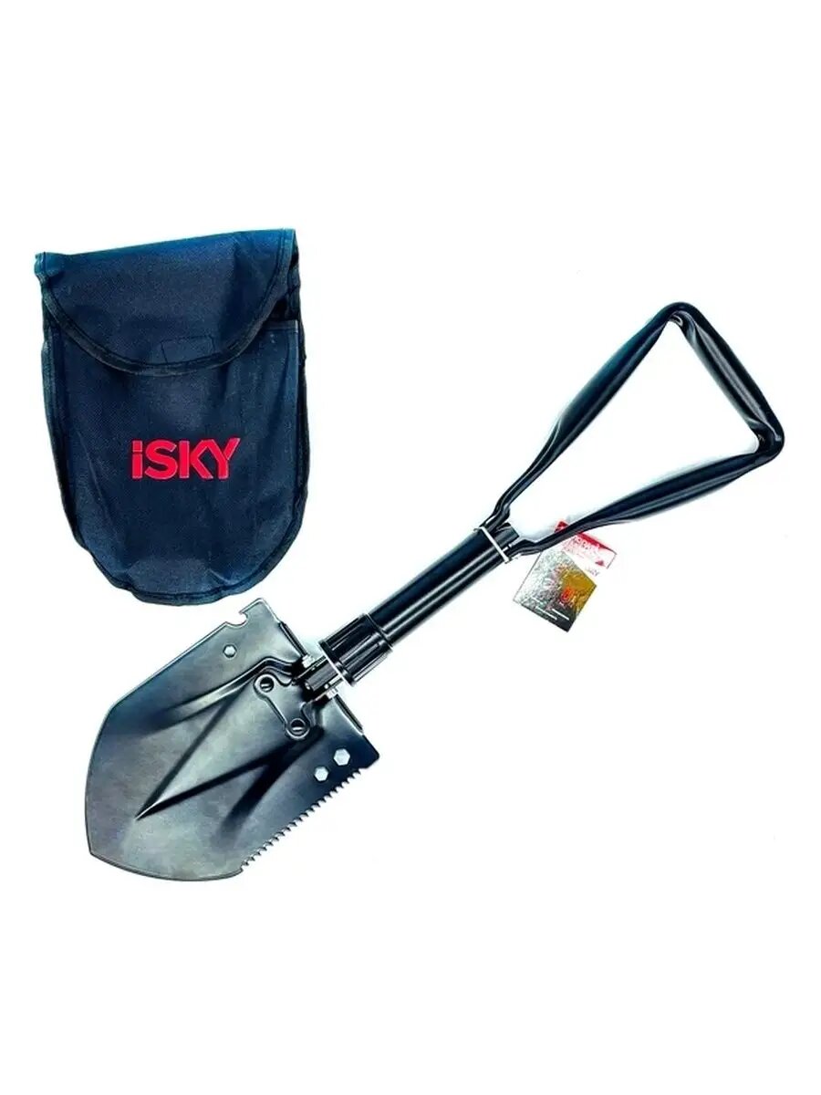 Складная металлическая саперная лопата в чехле 24-58 см