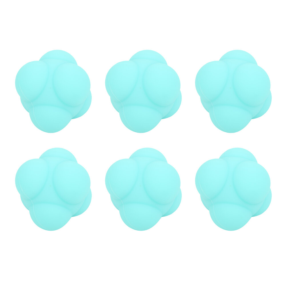 6pcs hex response Силиконовый шарик Скорость Agile Training Equipment чувствительное к фасции Ball Blue