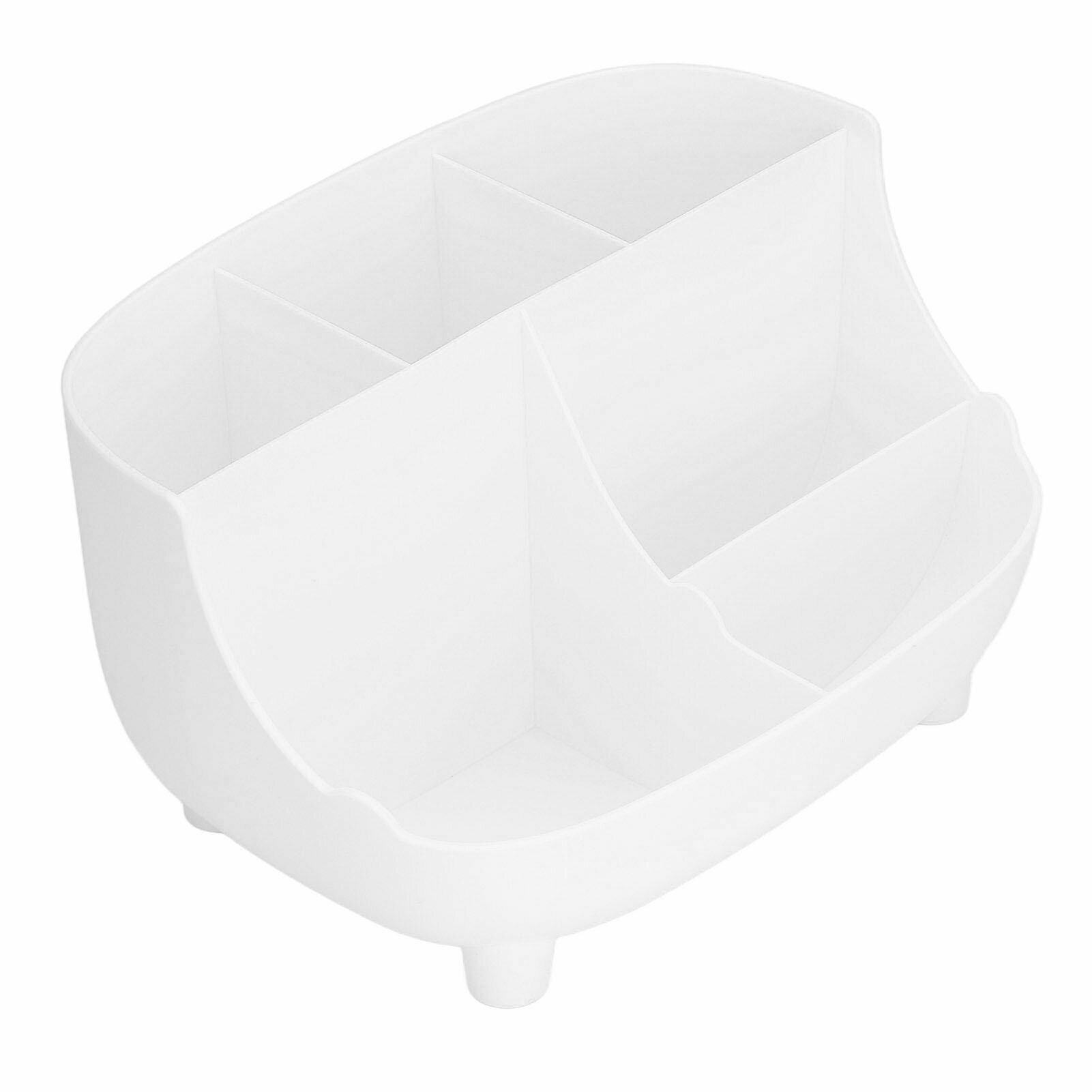 Настольный ящик для хранения, многофункциональный, легкий, удобный, противоскользящий, износостойкий, пластиковый, белый.