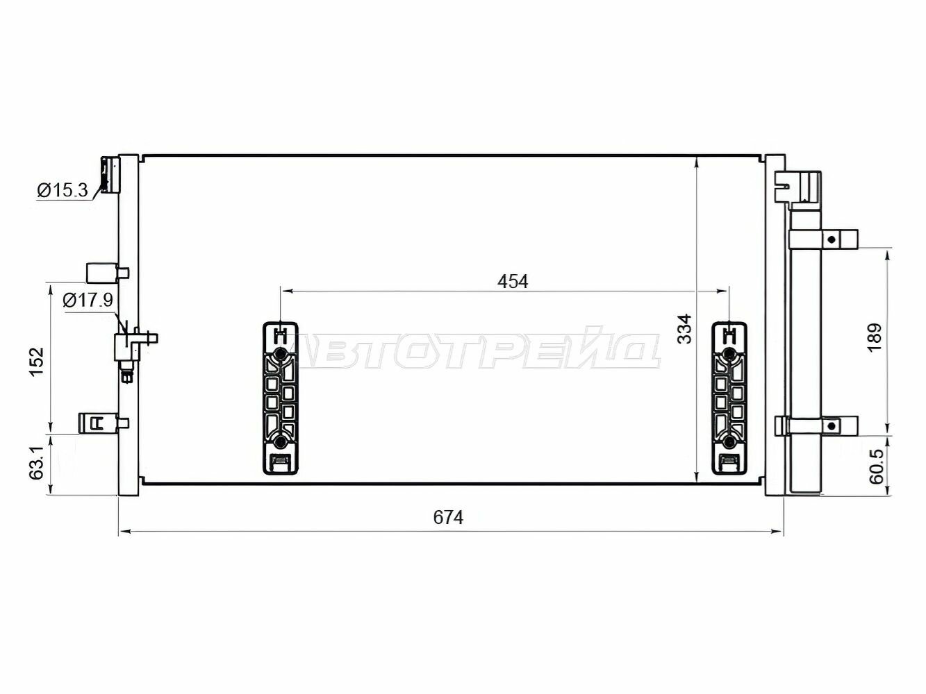 Радиатор кондиционера для Ауди A4, A6, S6 арт STAU273940 SAT