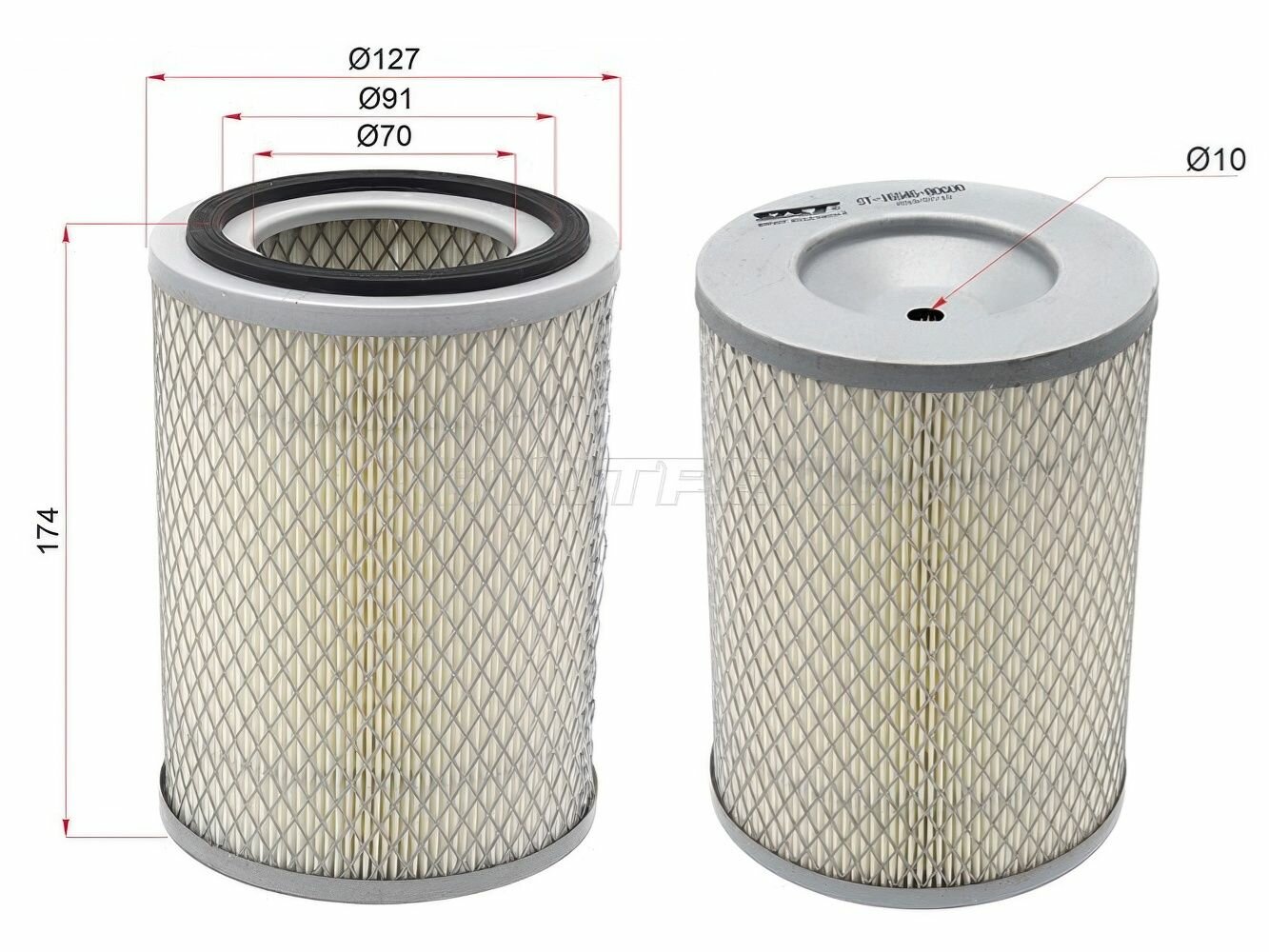 Фильтр воздушный для Ниссан AD, Караван HOMY, Датсун Тракс, Террано, 2 арт ST1654680G00 SAT