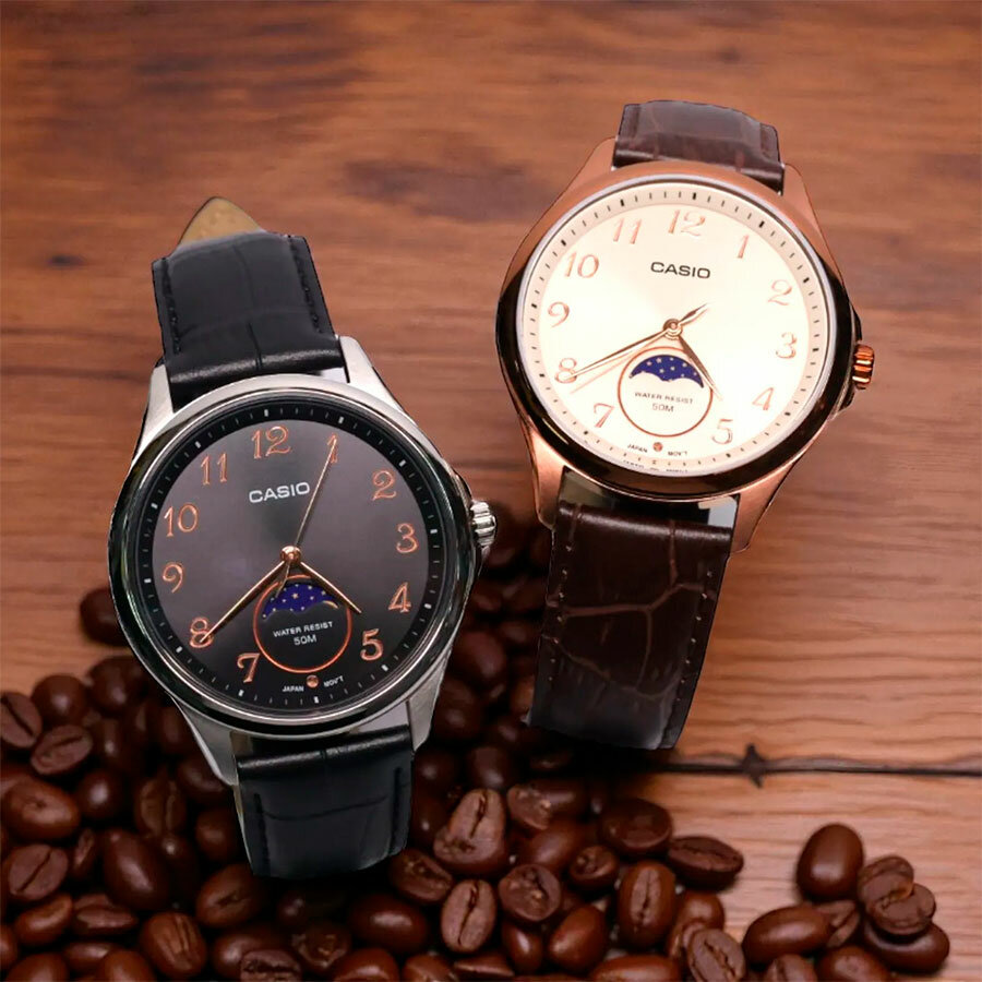 Наручные часы CASIO, серебряный, черный — фото 1