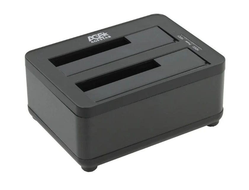 Док-станция для HDD 2.5"/3.5" AgeStar 3UBT8, пластик/алюминий, черный