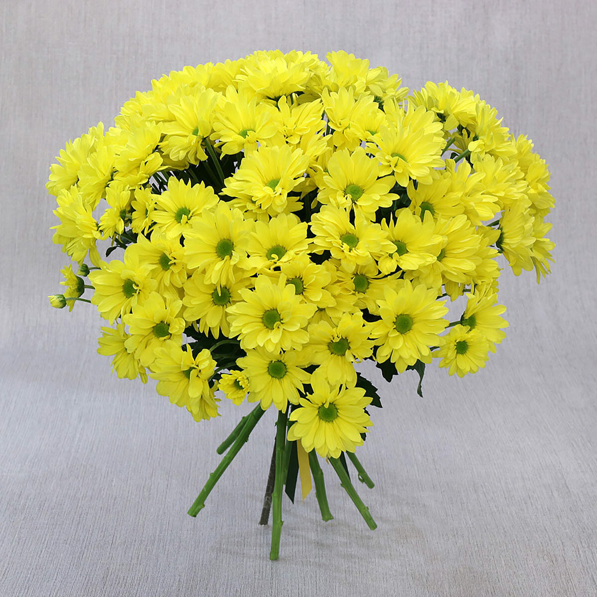 Букет Букет Маркет "Хризантемы", жёлтые, 9 шт, 45см, высота, монобукет