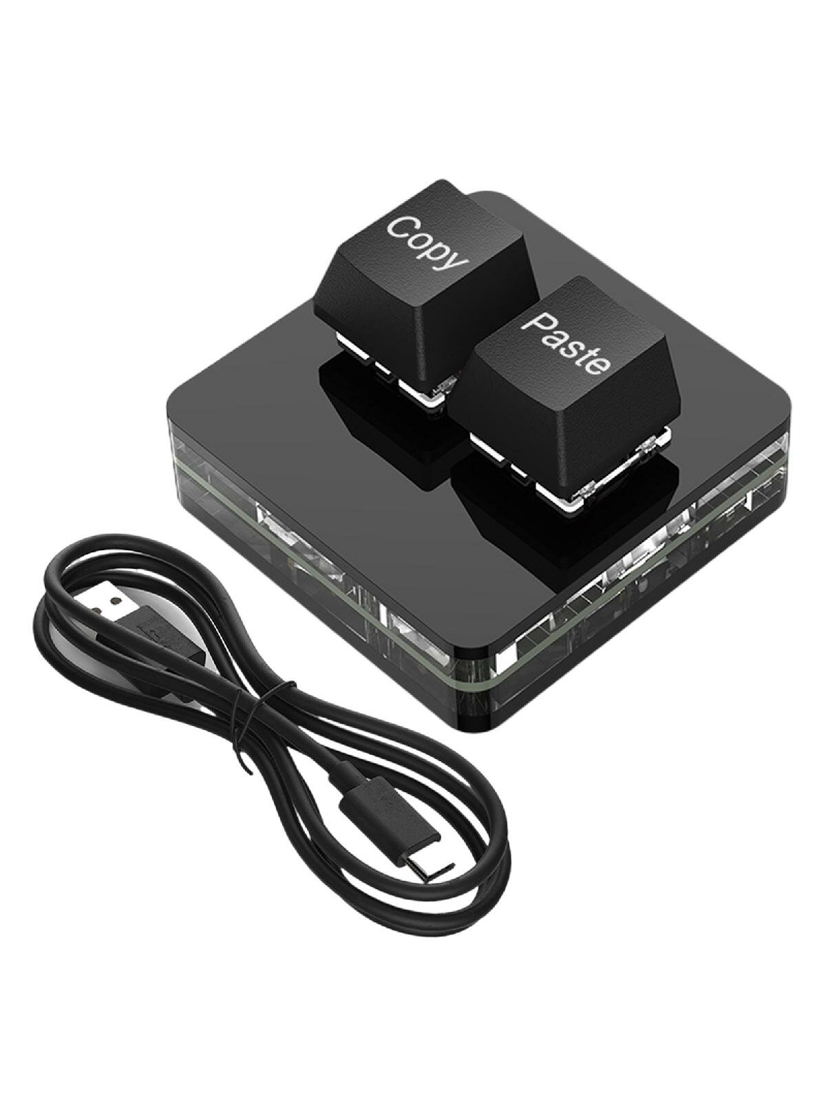 Small Keyboard Macropad 2Keys Customizable Color Backlighting Switches Programming For eSports Game Tablet Photoshops