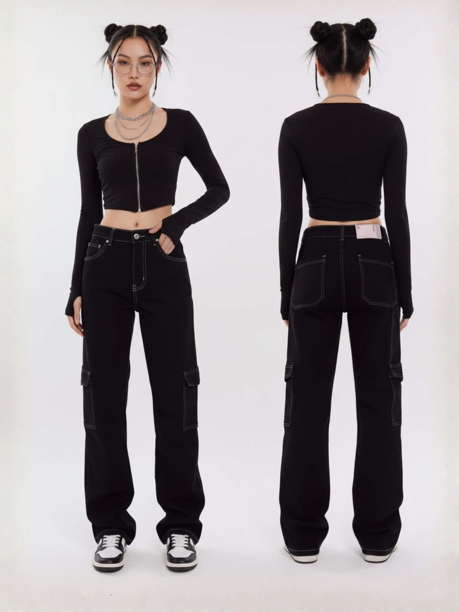 Джинсы широкие 