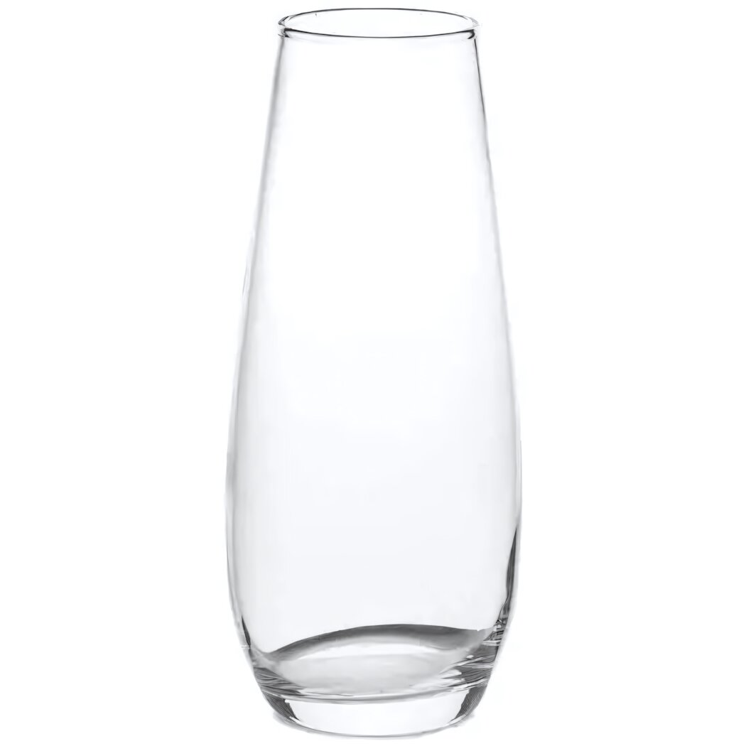 Ваза стеклянная 26см "Ботаника", прозрачная, утолщённое дно, элегантная форма