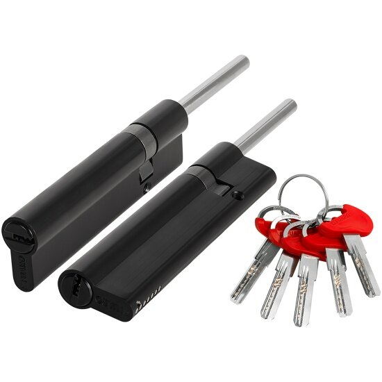 Fuaro Цилиндровый механизм D-PRO5007 Tang 100 w/k (65+10+25) BL-24 черный 5Key без верт.