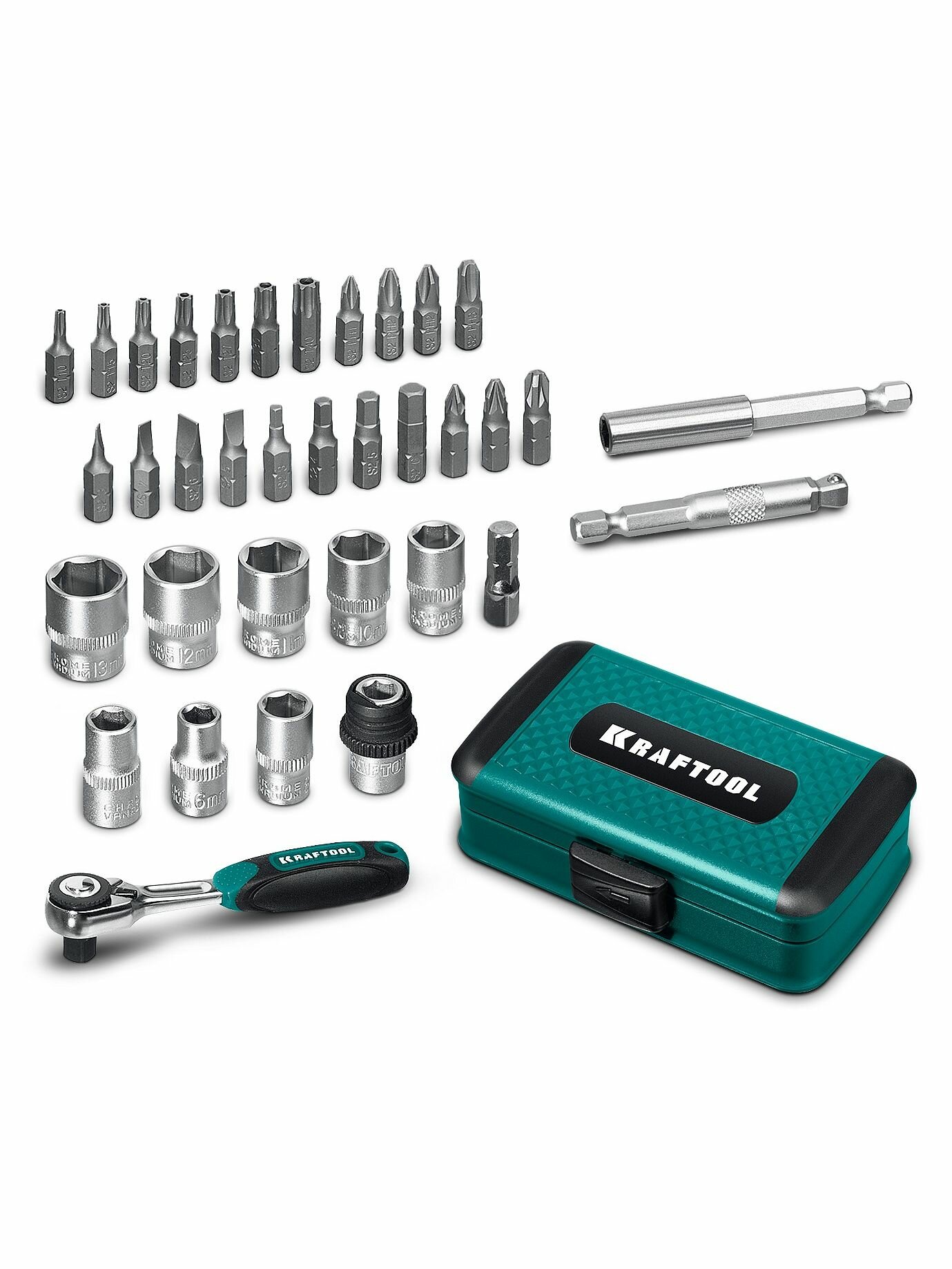 KRAFTOOL X-Drive 35, универсальный набор инструмента 1/4" 35 предм. (27974)