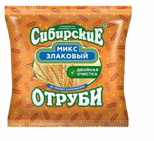 Отруби ржано-пшеничные злаковый микс Сибирская клетчатка