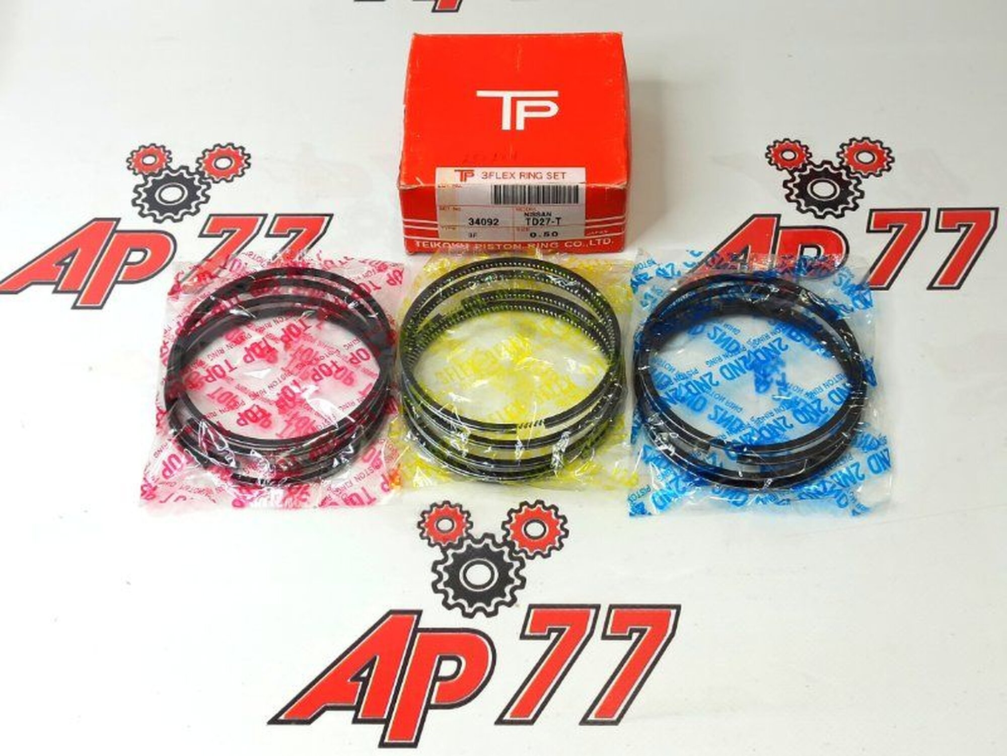 Кольца поршневые TPR для автомобилей Nissan TD27, TP, 34092, 0.50