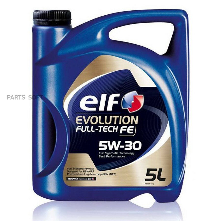 5L Масло моторное elf Evolution Fulltech FE 5W30 C4 Renault RN0720 MB-Approval 229.51 Fiat9.55535-S4 от официального дистрибьютора, ELF, артикул 213935